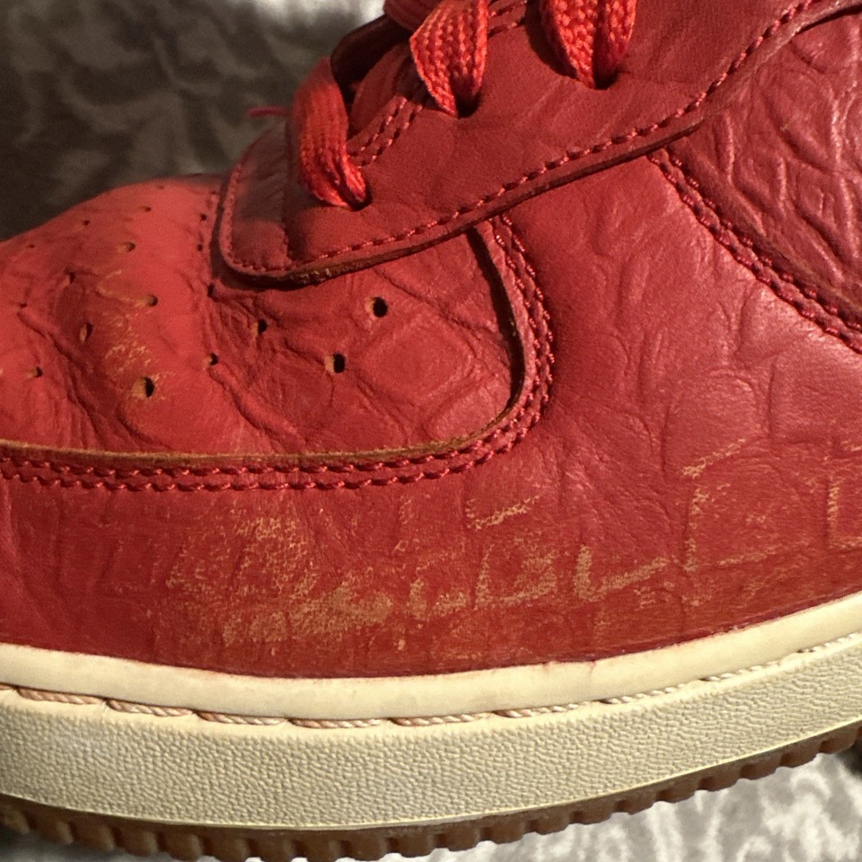 Nike Air Force 1 Low Red Croc Size 12 Limited Edition 718152-800 ...