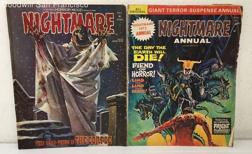 Vintage Horror Comic Anthology Nightmare Magazine June 1973 & 1972 ...