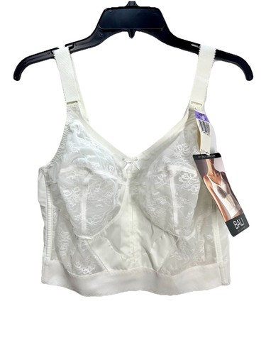 Vintage Bali Sky Bali Longline Lace Cup Bra 40DD White Full Support ...