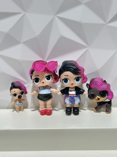 LOL Surprise Dolls Series 1 Rocker Family Glitter Lil Sis Pet Ruff ...