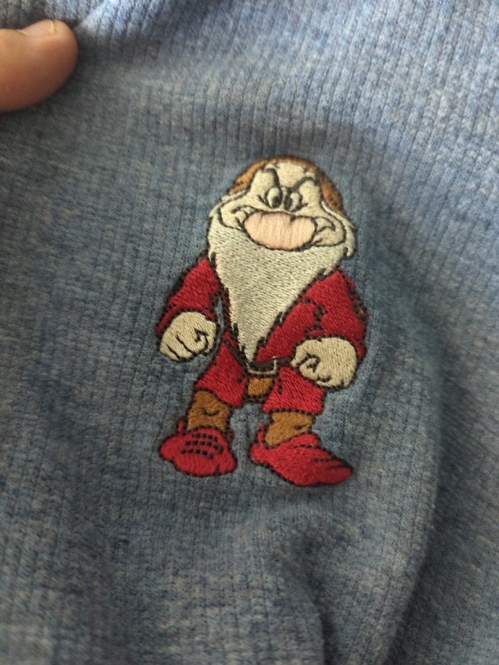 Disney Store Henley Long Sleeve Shirt Blue Grumpy from Snow White Size ...