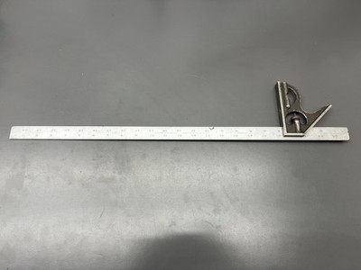 BROWN & SHARPE 24" MACHINIST COMBINATION SQUARE TEMPERED STAINLESS VGC ...