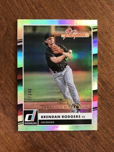 Brendan Rodgers 2016 Donruss The Prospects Stat Line TP5 Colorado ...