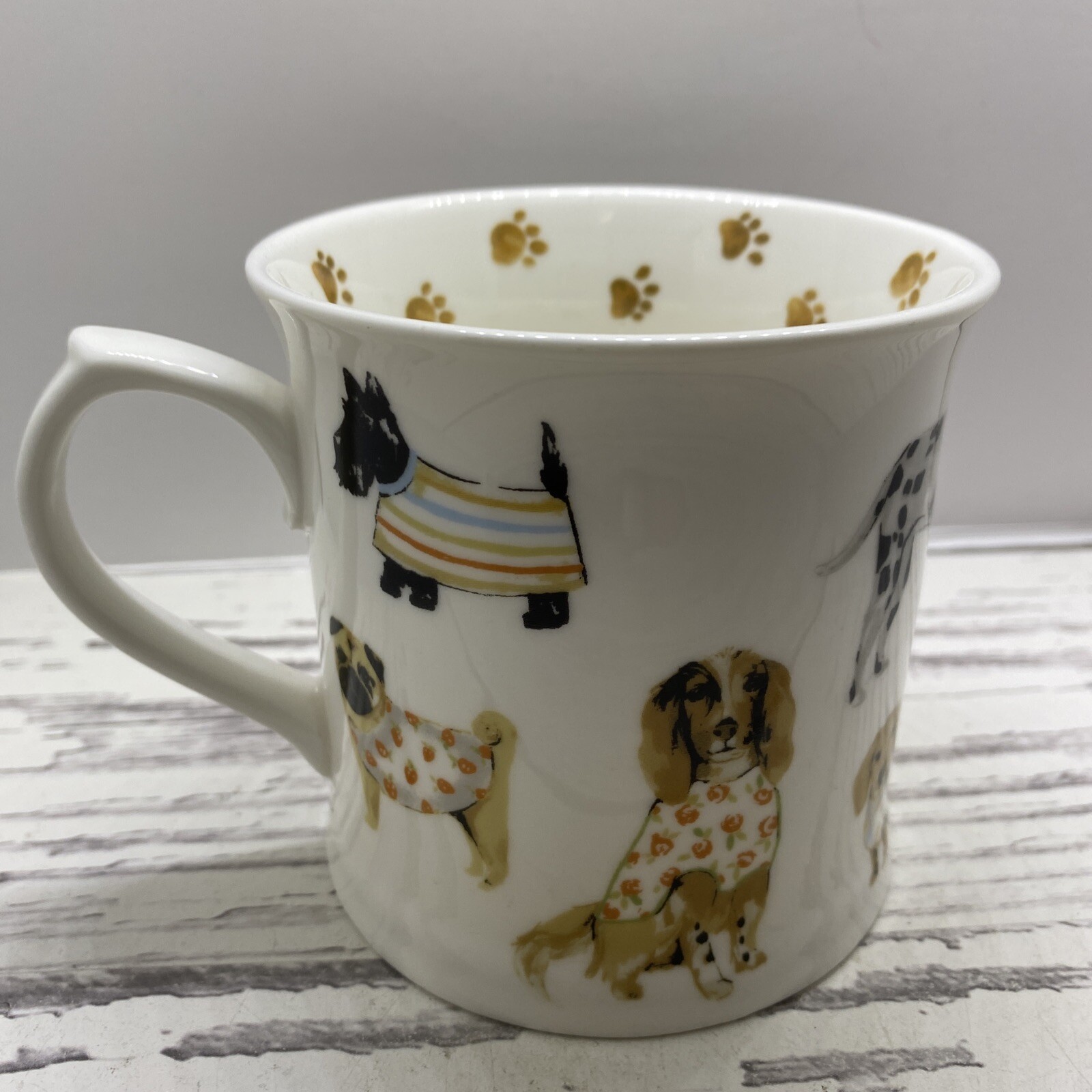 COOKSMART England DOG DOGS British Bone China 16oz Coffee Tea Mug Cup ...