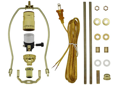 Gold Make-A-Lamp Kit With All Parts & Instructions for DIY Lamp Repair | eBay