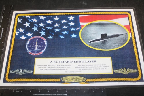 US NAVY SUBMARINER'S PRAYER PRINT USS ROBERT E LEE 11X17 SSBN-601 ...