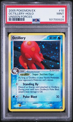 PSA 9 Octillery Holo 10/115 EX Unseen Forces 2005 Pokemon Card | eBay