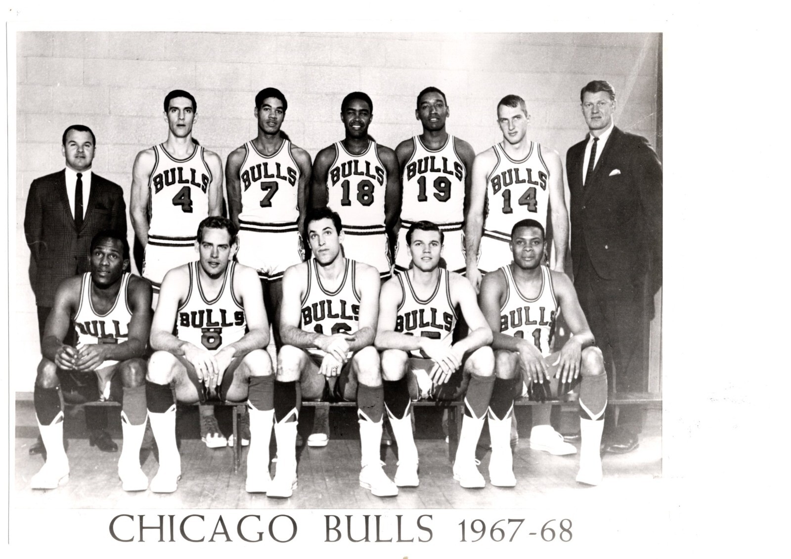 VINTAGE ORIGINAL 1967 1968 CHICAGO BULLS 8x10 TEAM PHOTO BASKETBALL NBA ...