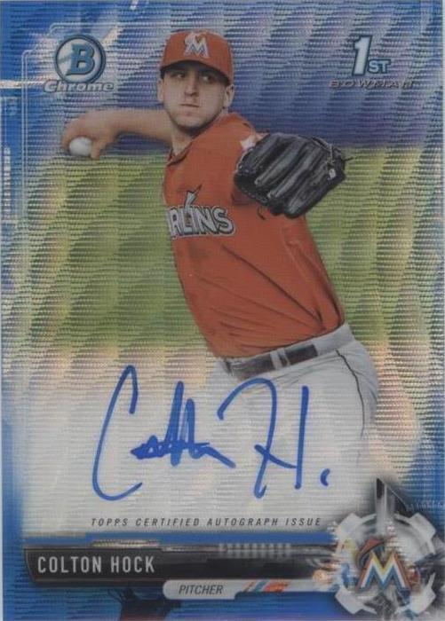 2017 Bowman Draft - Chrome Draft Pick Autographs Colton Hock #CDA-CH ...