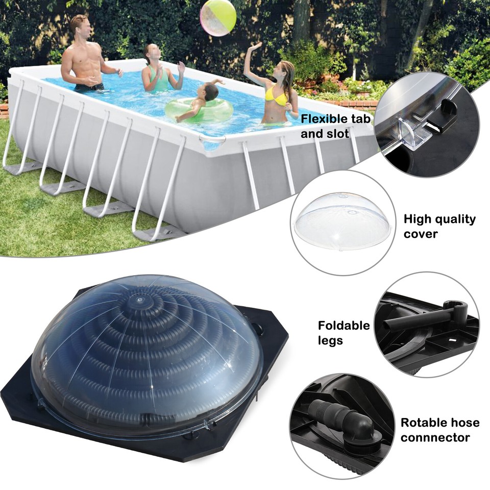 Solar Pool Heater Above Ground Domed Solar Powered Swimming Pool Space ...