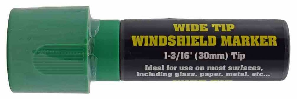 30mm Wide Tip Windshield Markers - Works On Most Surfaces - Glass ...