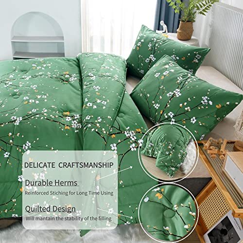 Bedding Set for Girls Tree Branches Print Comforter Sets Farmhouse Twin ...