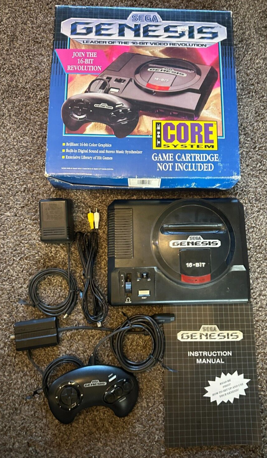 Sega Genesis Model 1 MK-1601 Console - TESTED & WORKING - in Box w ...