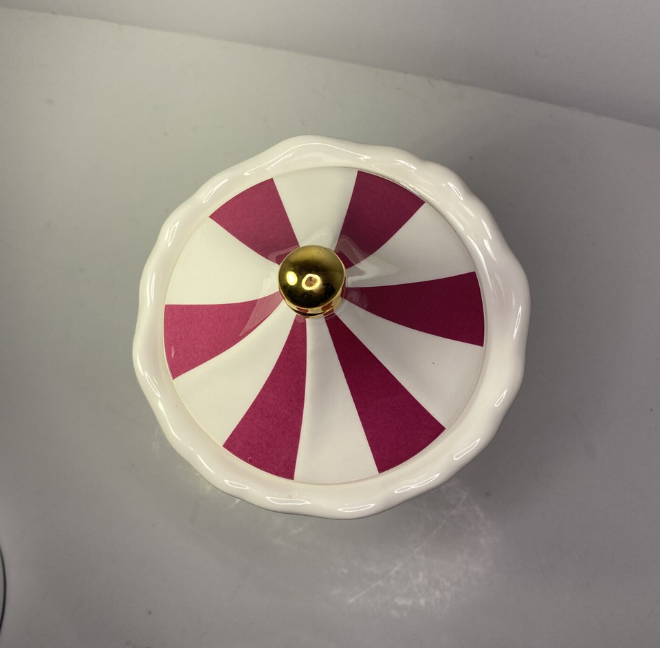 Teleflora Gift Carousel Music Box Candy Jar w/ Lid Plays Carousel Waltz ...