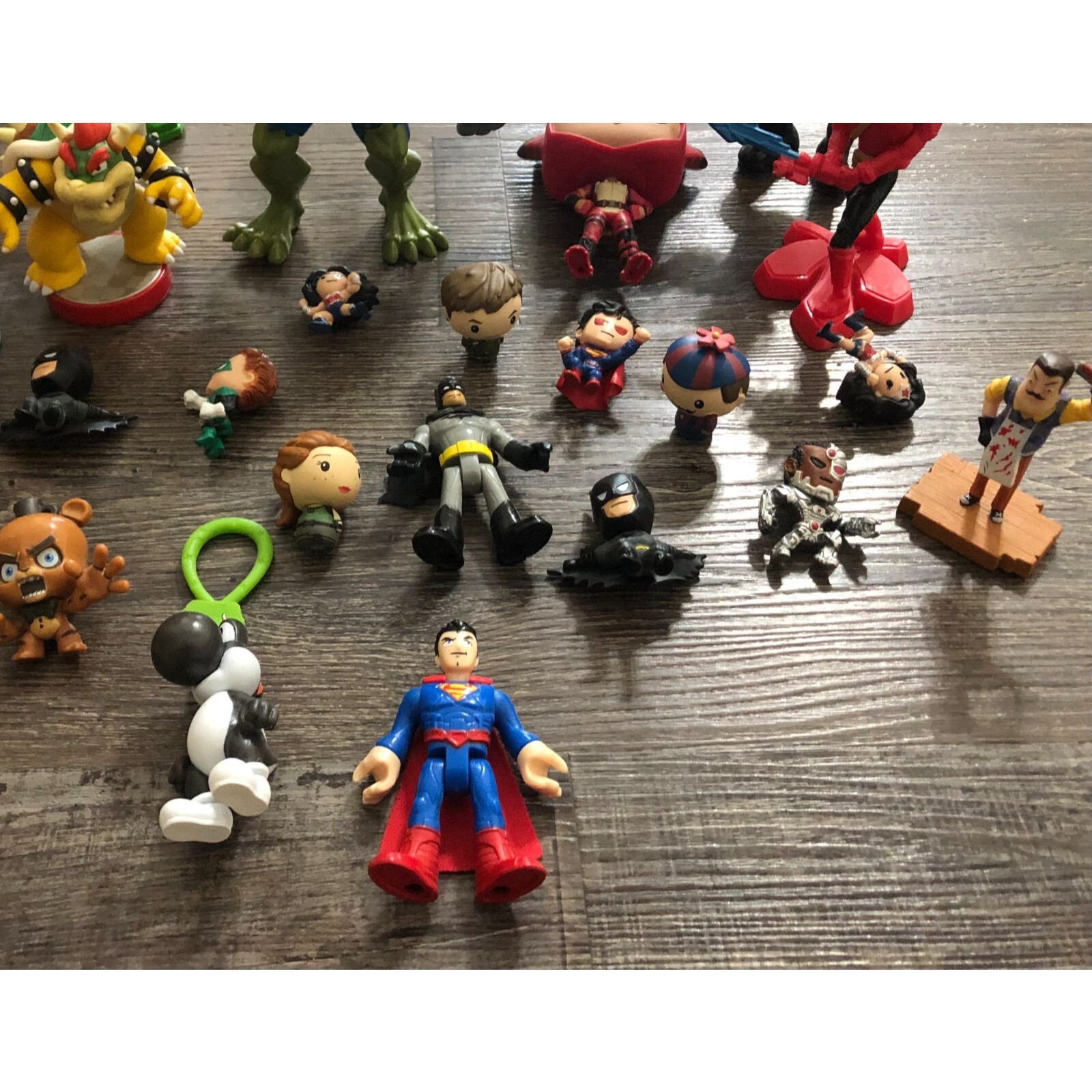 34 Piece Action Figure Mini Fig Toy Lot TMNT Batman Superman Mario FNAF ...