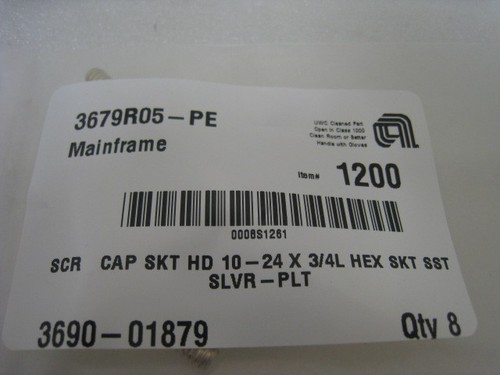 8 AMAT 3690-01879 SCR CAP SKT HD 10-24 /4L HEX SKT SST SLVR-PLT for ...