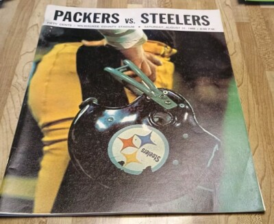 August 31 1968 NFL Program Pittsburgh Steelers at Green Bay Packers ...