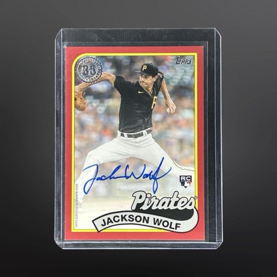 2024 Series 1 1989 Topps Baseball Red /25 Jackson Wolf #89BA-JWO Rookie ...