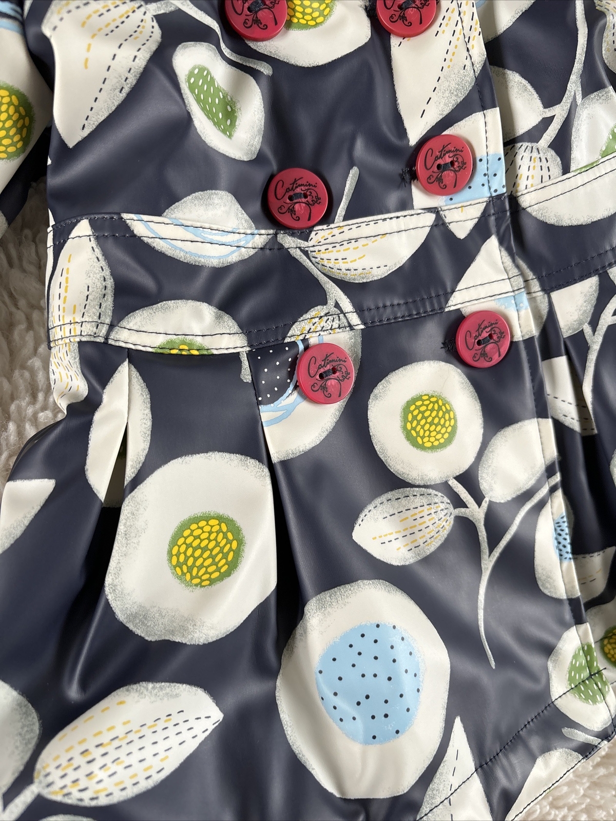 Catimini Baby Girl Coat Sz 12mo Insulated Fleece Lined Heavy Rain ...