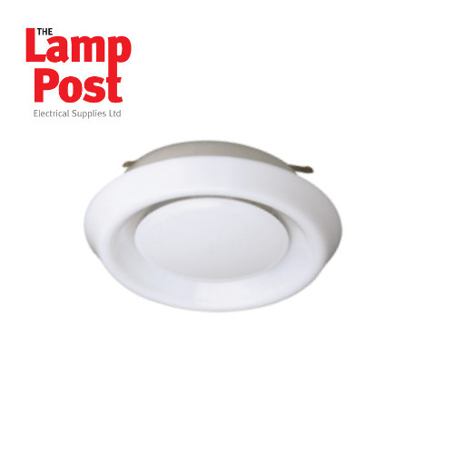 Monsoon MONV136-24 - 4" 100mm Bathroom WHITE Round Ceiling Extractor ...