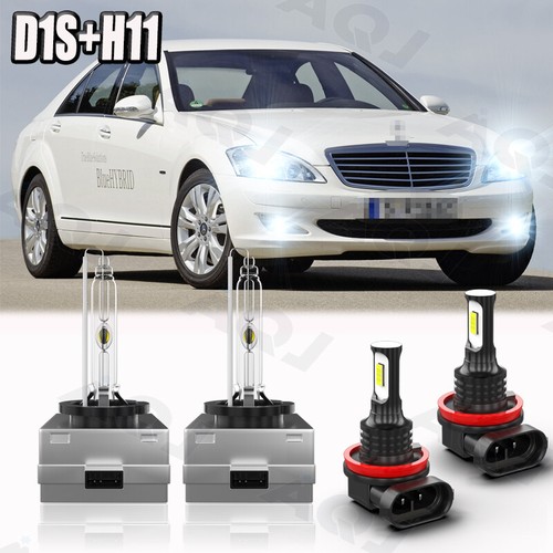 For 2007-2009 Mercedes Benz W221 S550 S-Class Xenon HID LED Headlights ...