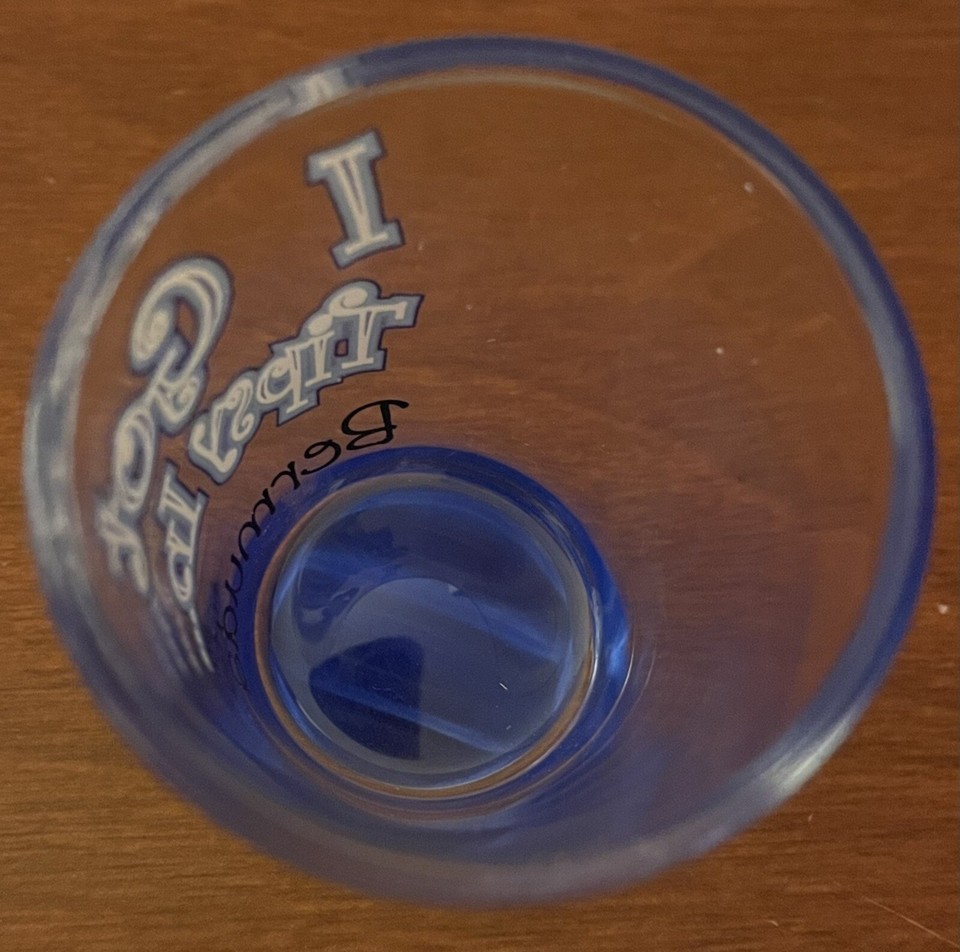 I got Tipsy In Bermuda Slanted Shot Glass Clear Blue. 2.4 Tall ...