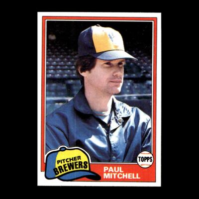 Paul Mitchell 1981 Topps Milwaukee Brewers #449 Nice! 3 | eBay