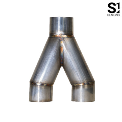 System1 Designs 3" In & Out Dual Universal Stainless Steel Y Pipe ...