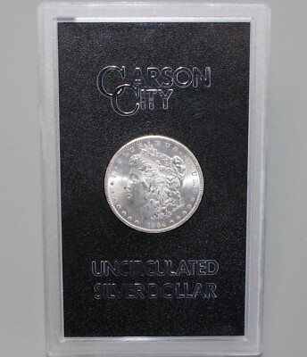 1884 CC Morgan Silver Dollar Uncirculated Carson City Coin $1 GSA ...
