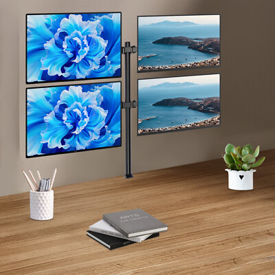 Multi Monitor Mount Gaming Pc Vertical Desktop Computer Stand Rack ...