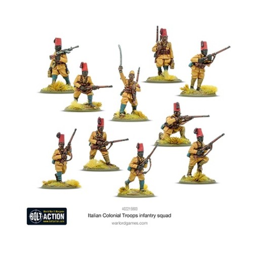 Warlord Italian Mini 28mm Italian Colonial Troops Infantry Squad SW ...
