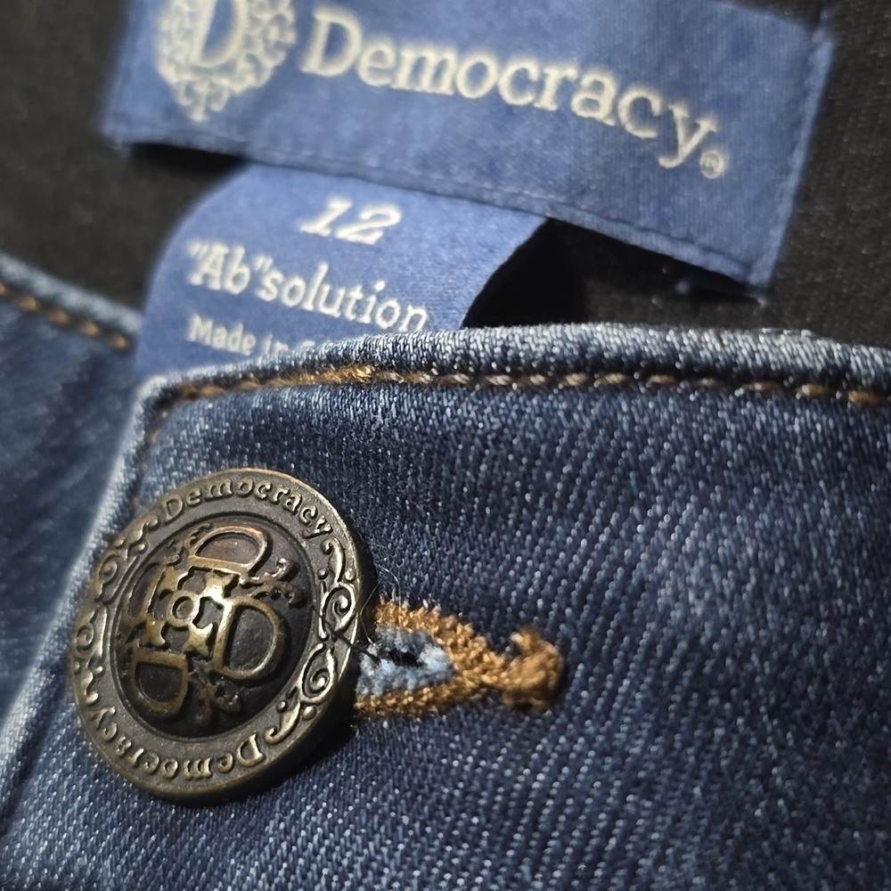 Democracy Women's "Ab"solution Patriot Straight Leg Indigo Wash 12 | eBay
