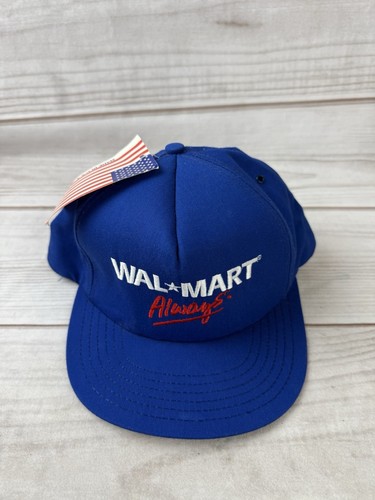 New Vintage Wal-Mart Always Hat Spell Out Logo Made USA Snap Back Baseball Cap | eBay