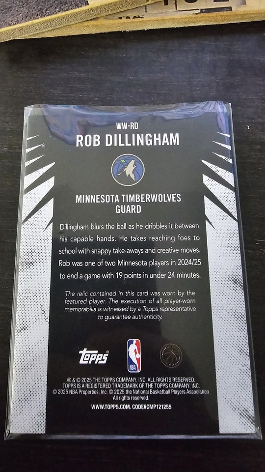 Rob Dillingham Topps 2025-2026 Green Woven Wonders Relic /99 | eBay