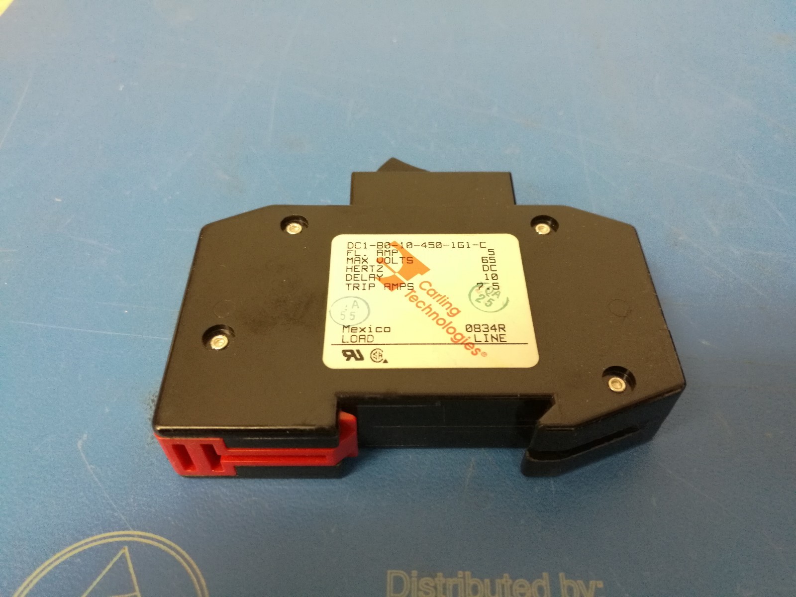 CARLING DC1-B0-10-450-1G1-C Panel Mount Circuit Breaker 5 Amps 65V Max ...