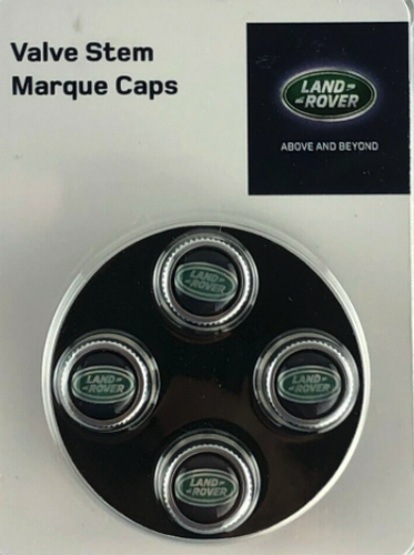 Land Rover Green Oval Tire Wheel Valve Stem Caps Set of Four Genuine ...