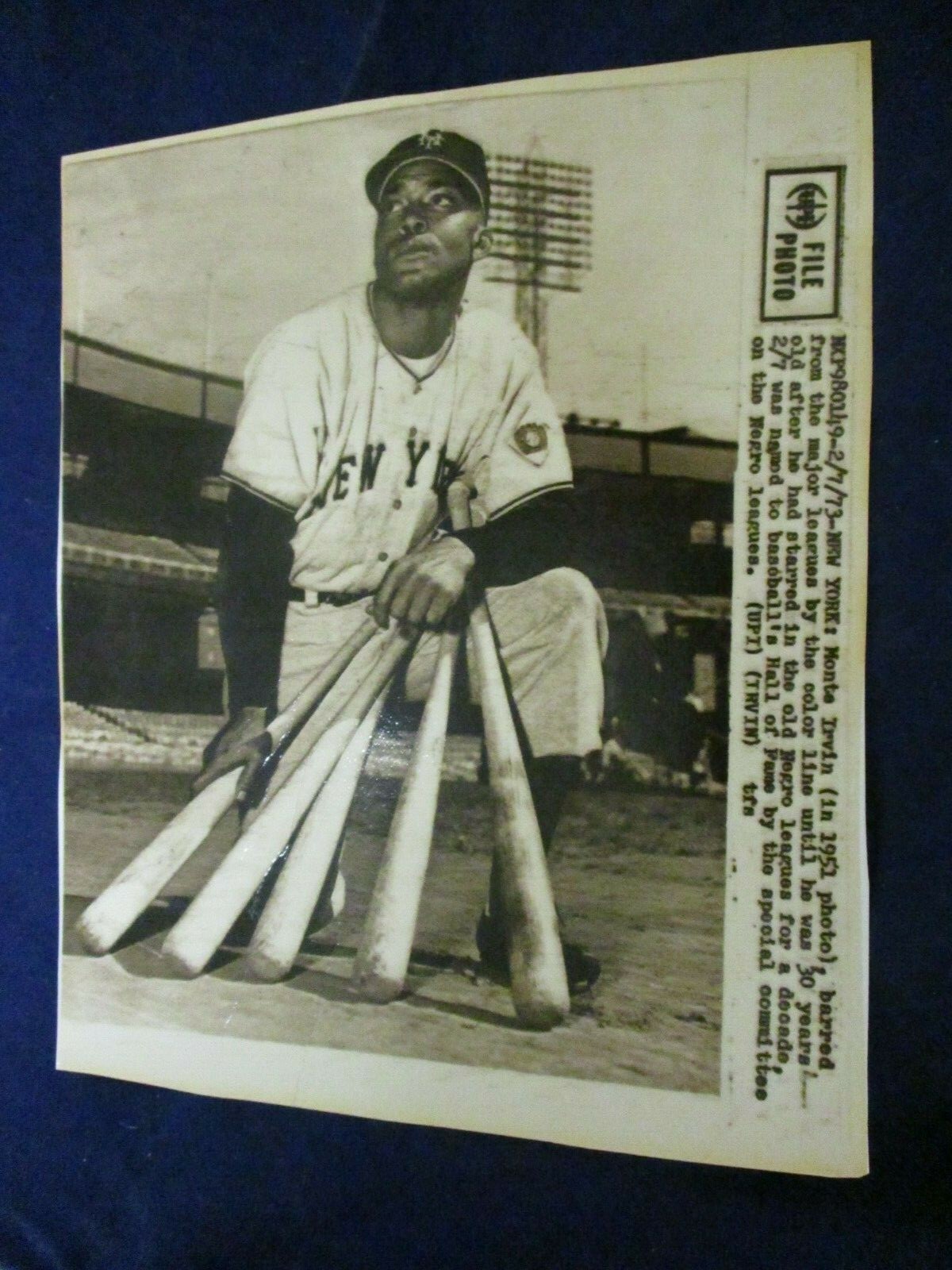 Wire Press Photo 1973 Monte Irwin Baseball HOF Negro League player New ...