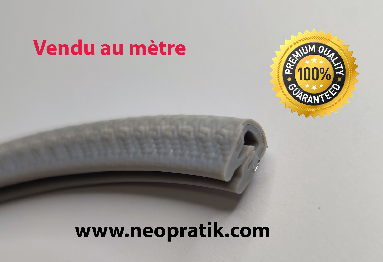 Protection joint en U grise armé bord de tole coupant moto auto ...