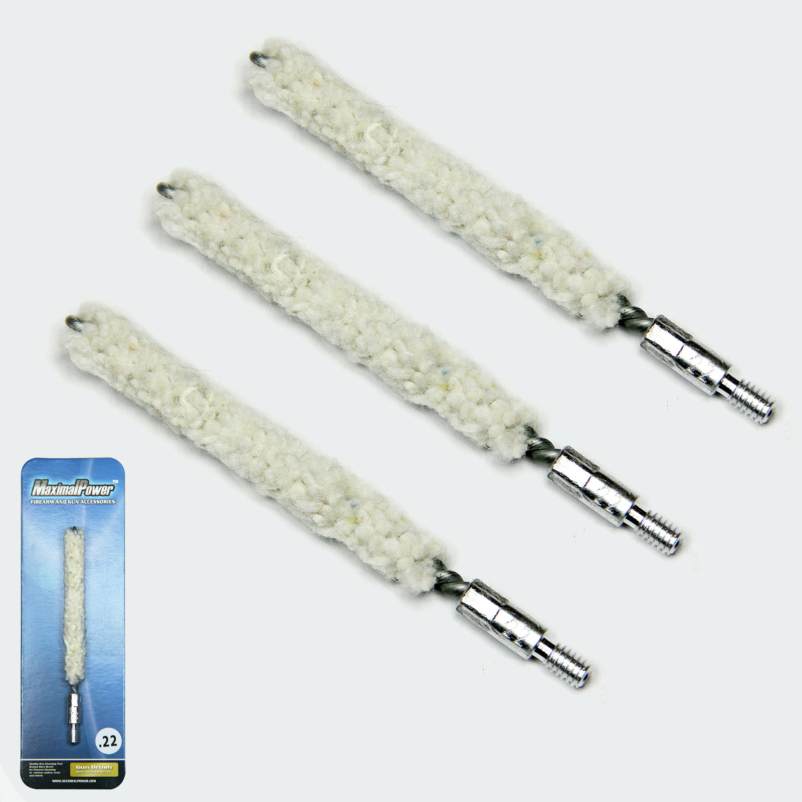 Refuelergy Gun Cleaning Jag .22 Cal Cotton Mob Brush 8-22 Thread (3 or ...