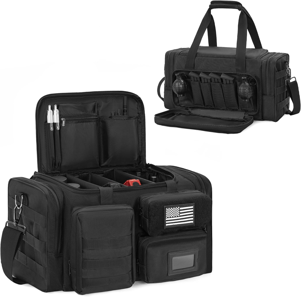Tactical Pistol Range Bag, Gun Range Bag for 4 Handguns, Shooting ...