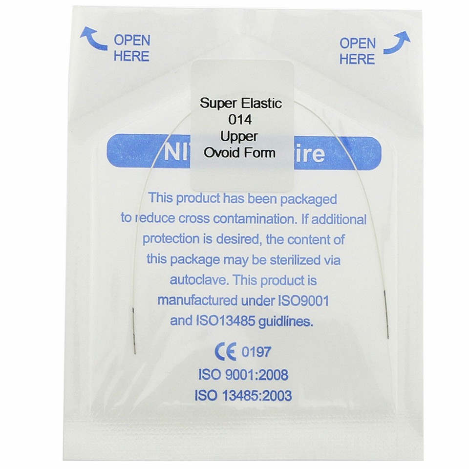 20 Packs Dental Ortho Teeth Color Coated Niti Round Arch Wire Ovoid ...