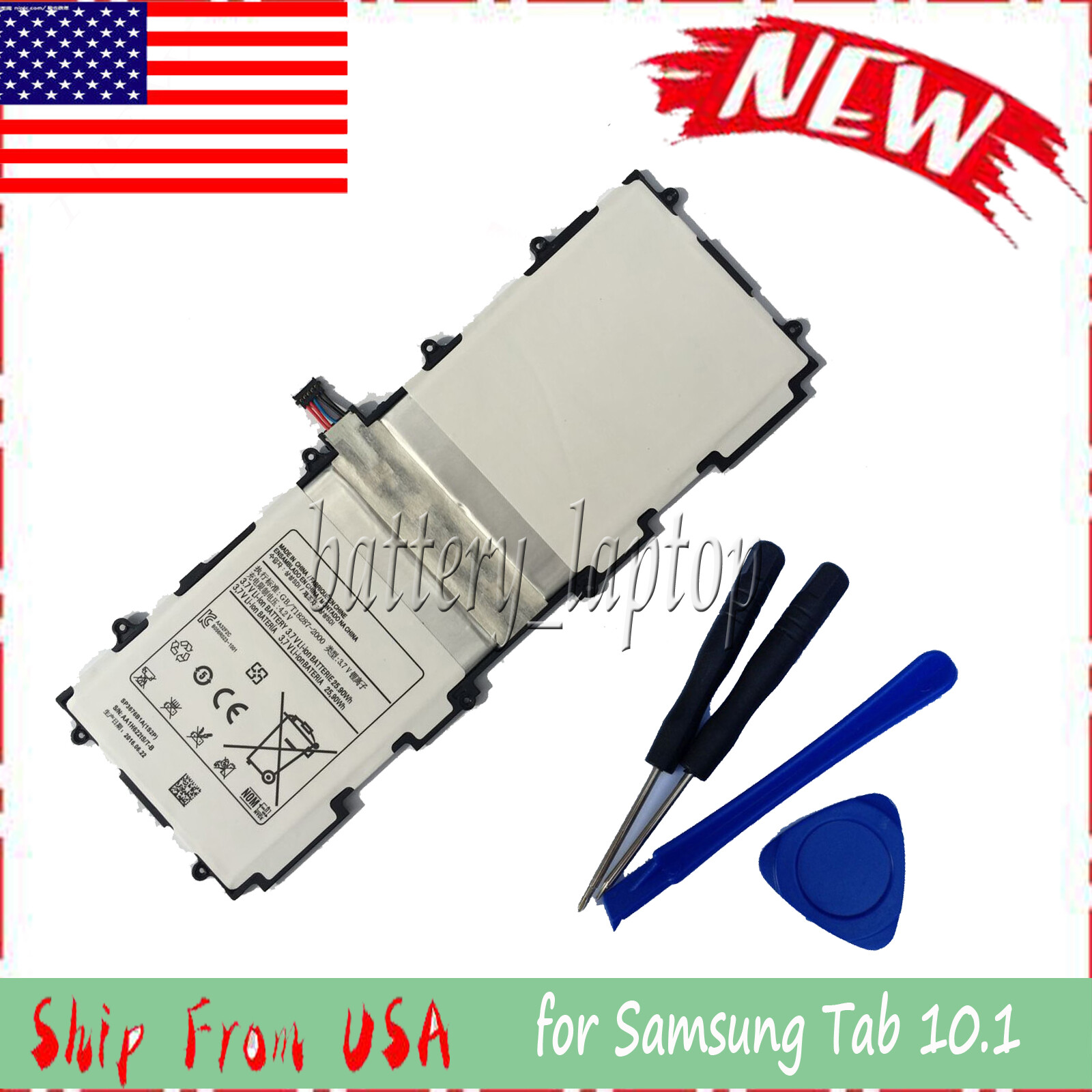 New For Samsung Galaxy Tab 2 16GB 10.1" GT-P5113TS (Wi-Fi) Battery US ...