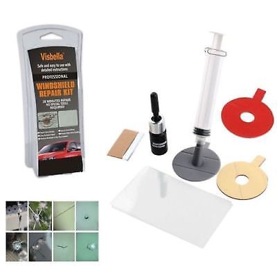 KIT RIPARAZIONE PARABREZZA AUTO VISBELLA FINESTRINI SCHEGGE VETRI ...