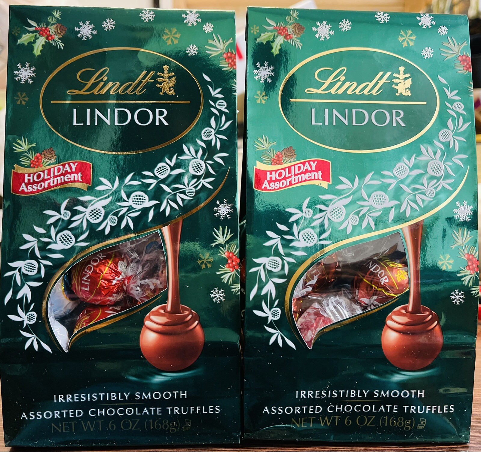 3pk Lindt LINDOR Holiday Assortment 3 flavors Chocolate Truffles 6oz ...
