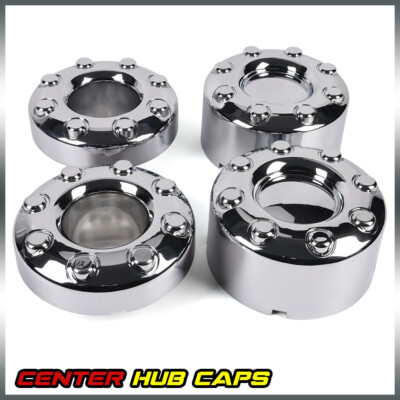 Fit For 2005-16 Ford F-350 Dually 4x4 Open Silver Wheel Center Hub Caps ...