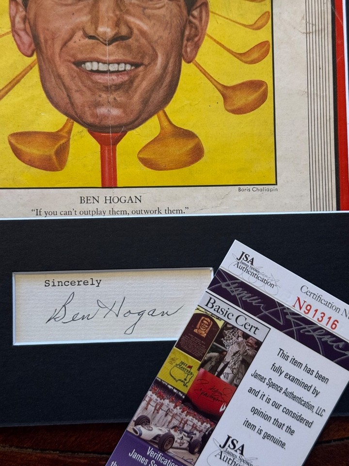Ben Hogan Golf Signed Autograph Time Magaine Cover JSA Certified ...
