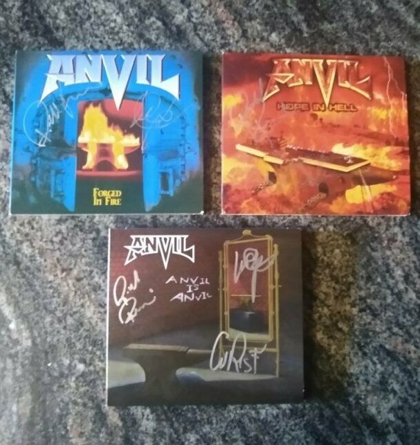 Anvil Signed CD Anvil is Anvil Forged in Fire Hope In Hell Lips Robb ...