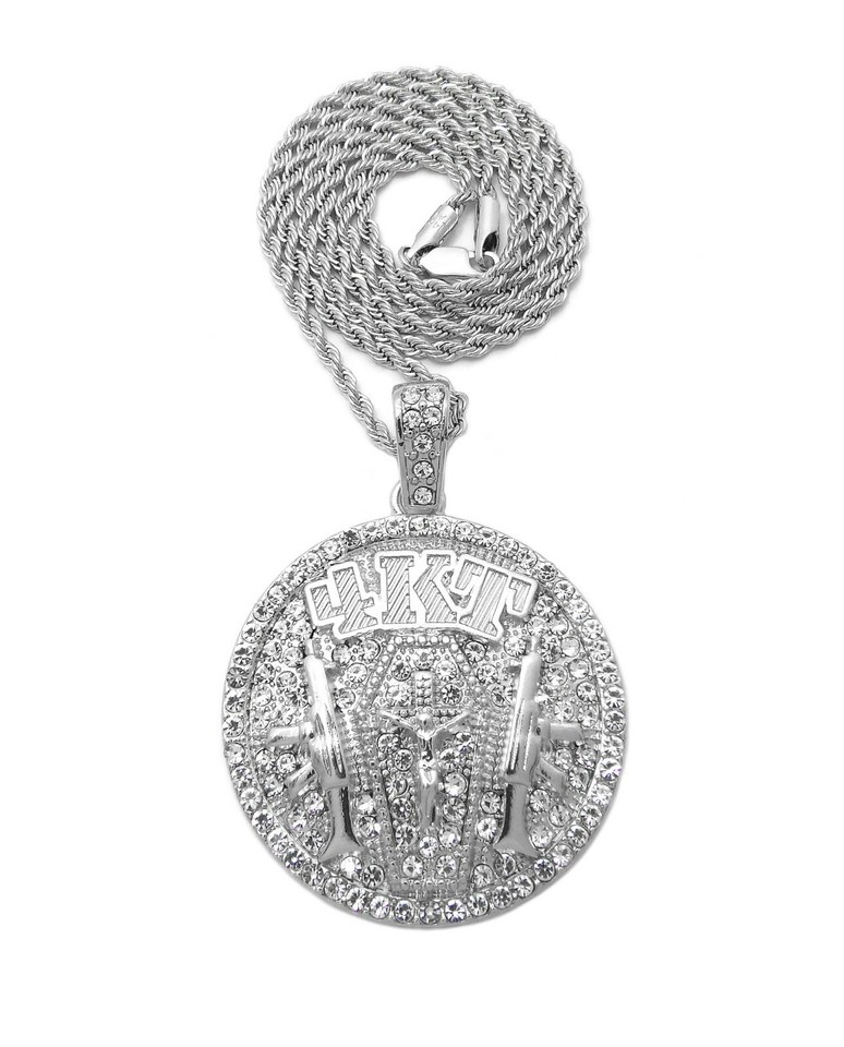 Hip Hop NBA YoungBoy 4KT Icy Pendant & 18" 20" 24" Cuban Rope Box Chain ...