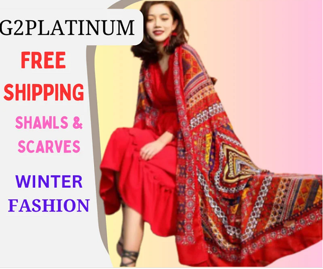 women's scarf body wrap ,Shawls, Thick Fabric, red and blue Fabric ...
