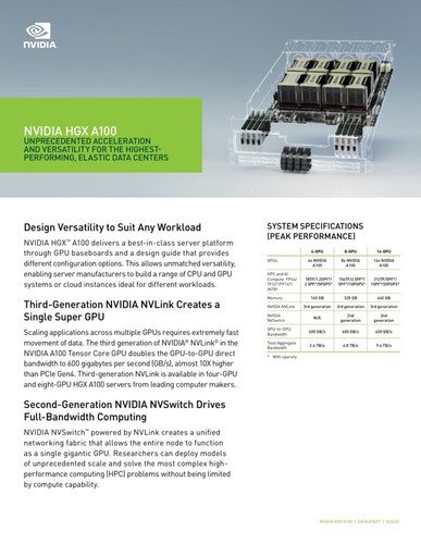 Nvidia HGX A100 Baseboard HPC AI Acceleration 8* GPUs SXM4 (Not ...